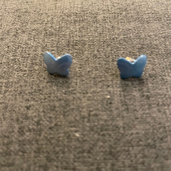 Jewelry | Vintage Mini Butterfly Earrings Blue | Poshmark
